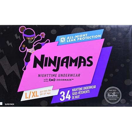 Amazon.com: Pampers Ninjamas, Bedwetting Overnight Diapers Disposable ...