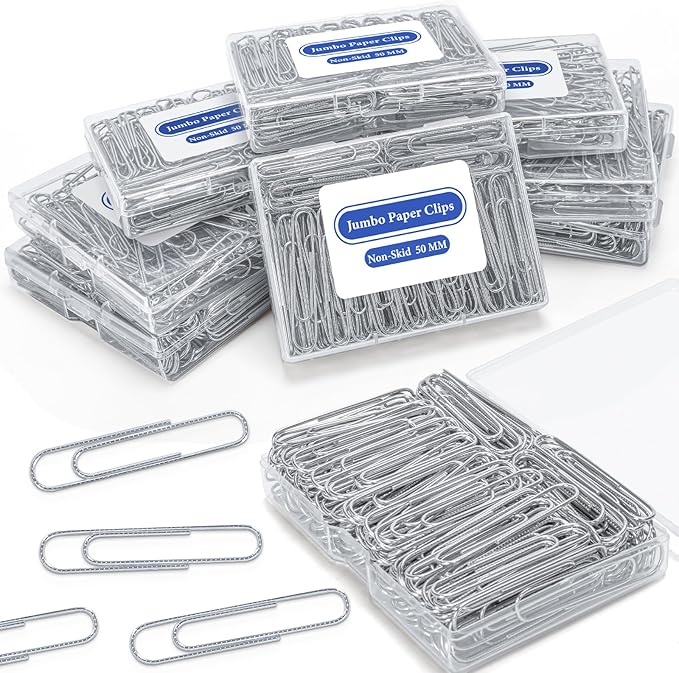 Amazon.com : Jumbo Paper Clips Non-Skid, 1000 Large Paper Clips 10 ...