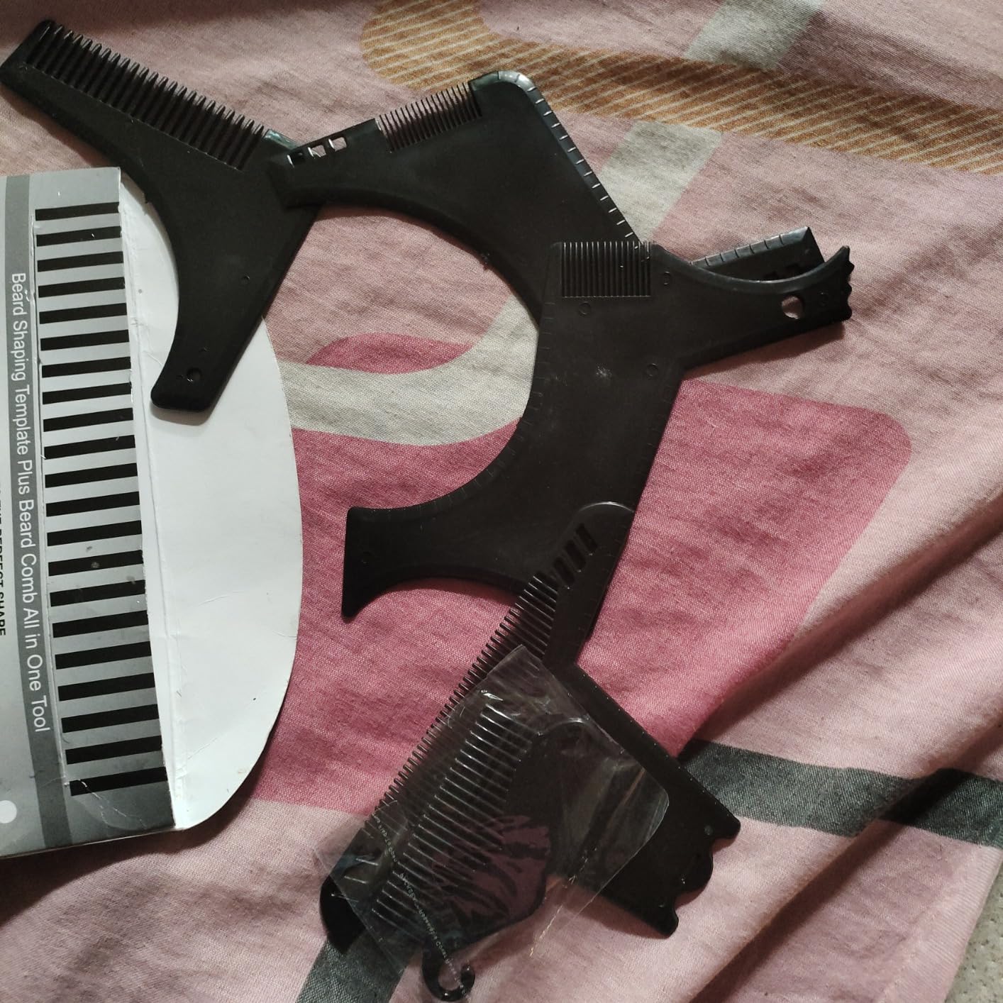 Buy VREENY Beard Shaper Tool Comb Beard Shaping tool Beard Comb for Men ...