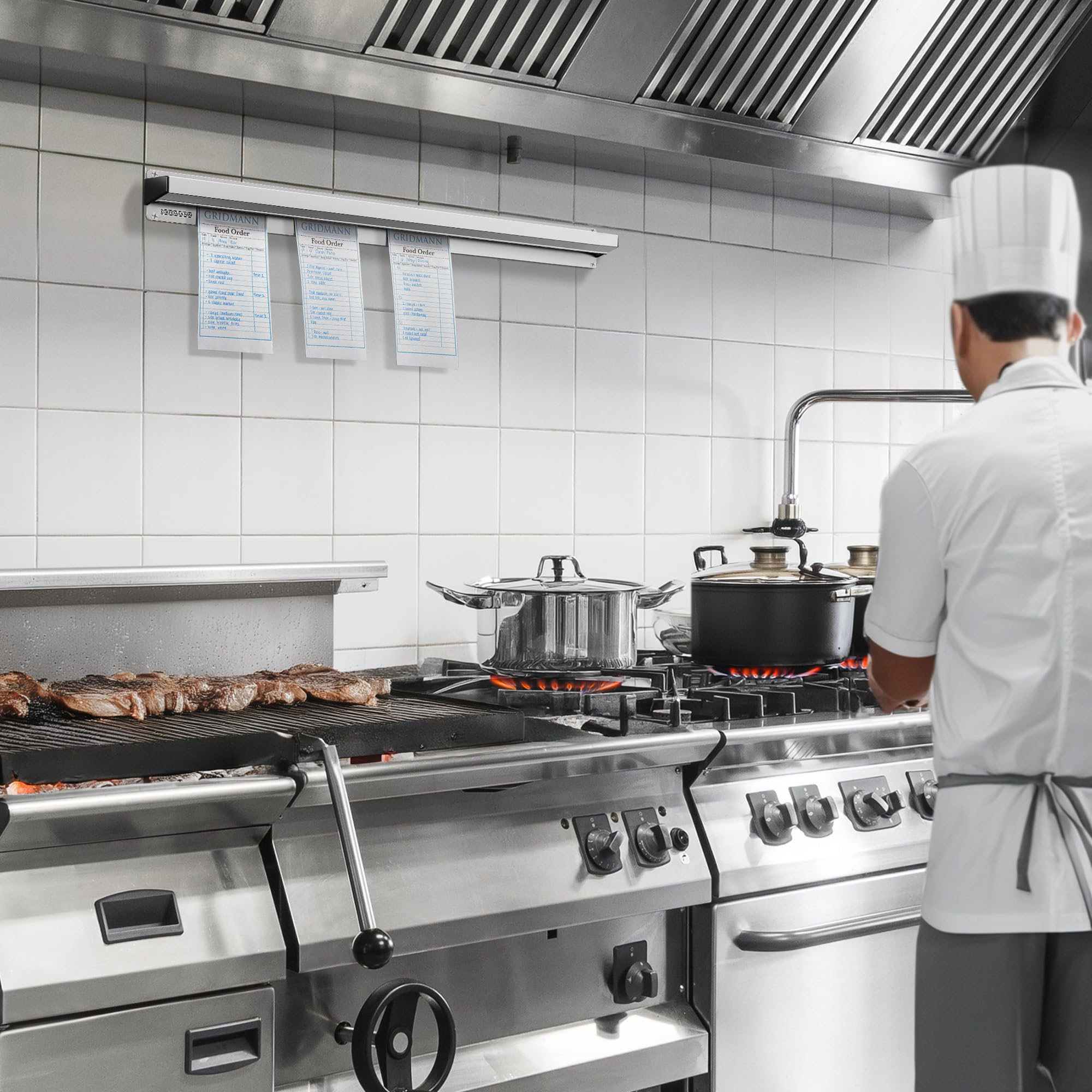 Snapklik.com : 30-inch Slide Check Rack, Aluminum Restaurant Ticket ...