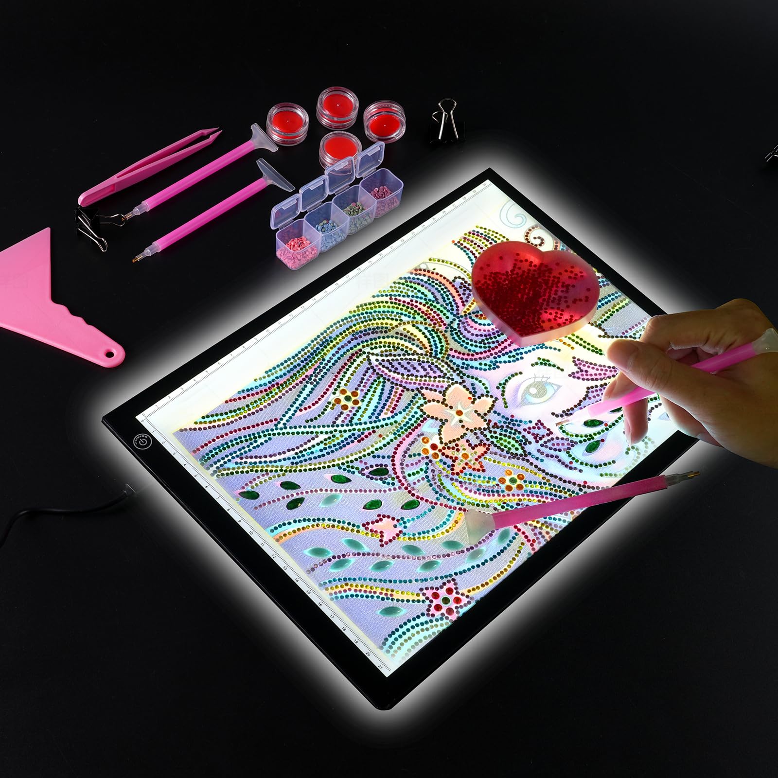 Snapklik.com : A4 LED Light Pad For Diamond Art, USB Powered Light ...
