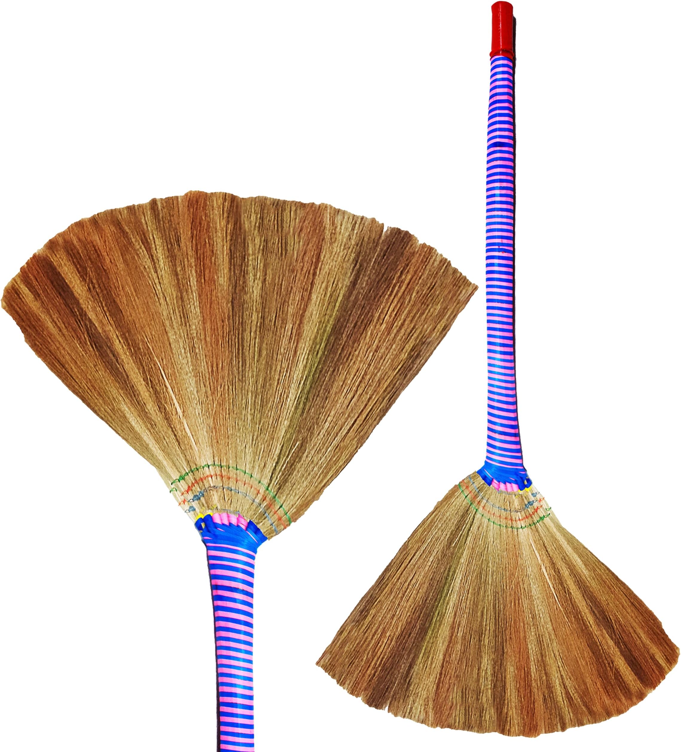 MS Diamond Less Dust Voluminous Burma Broom, Long Handle Broomstick for ...