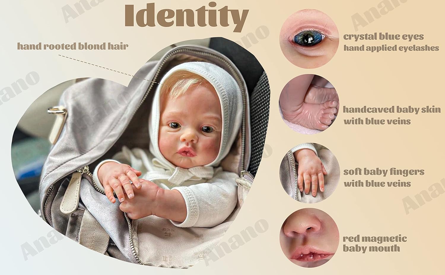 Anano Muñecas de bebé Reborn que se ven en la vida real, muñeca de bebé ...