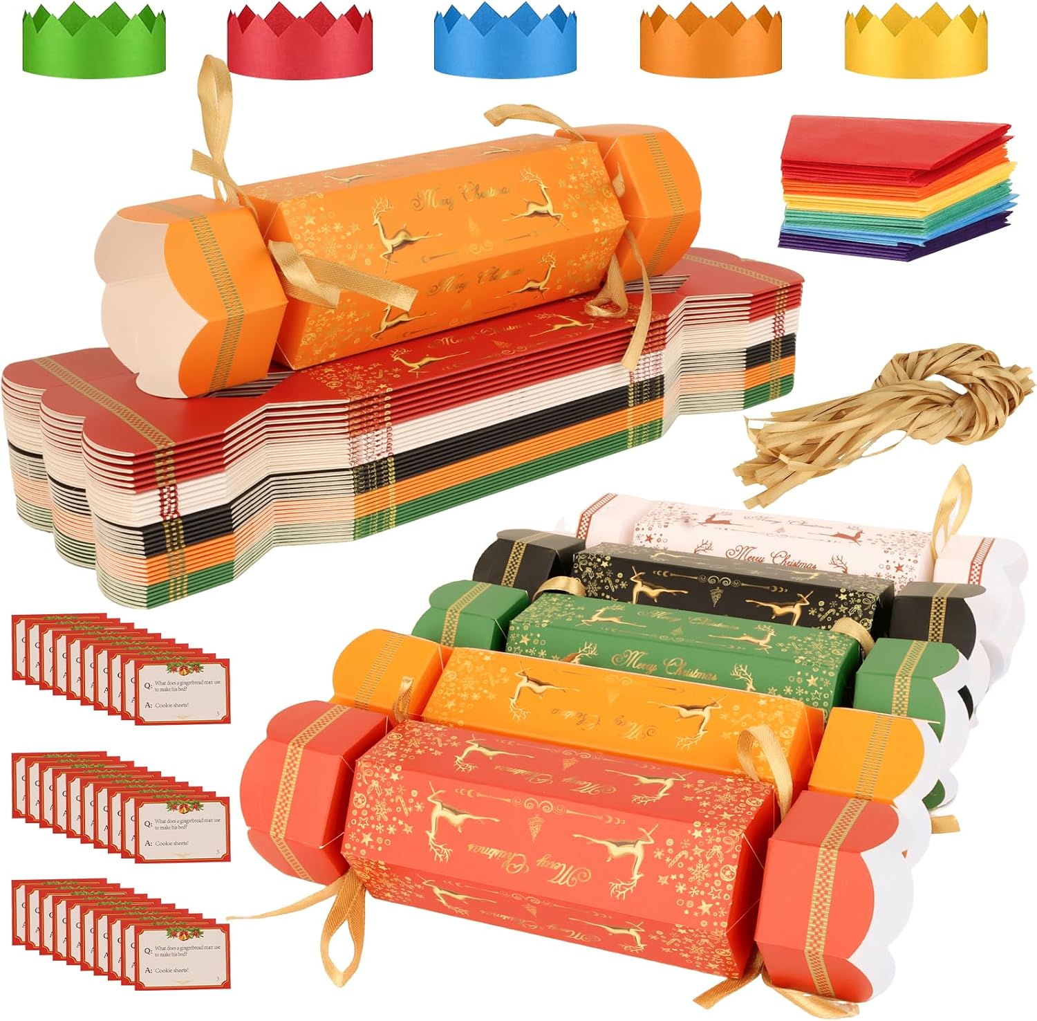 30 Packs Make Your Own Christmas Crackers Kit, DIY Christmas Crackers ...