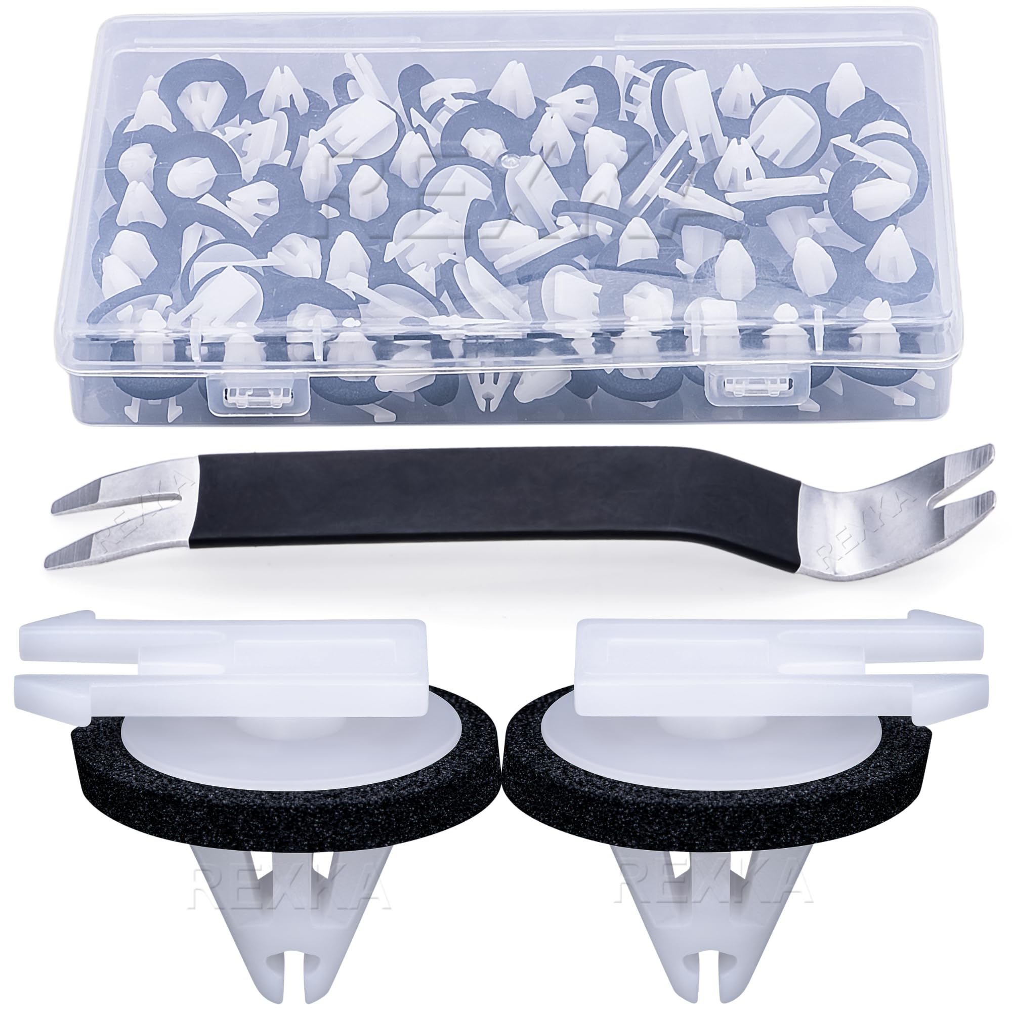 Amazon.com: Rexka 51pcs Body Side Moulding Clips for GM 11611375 ...