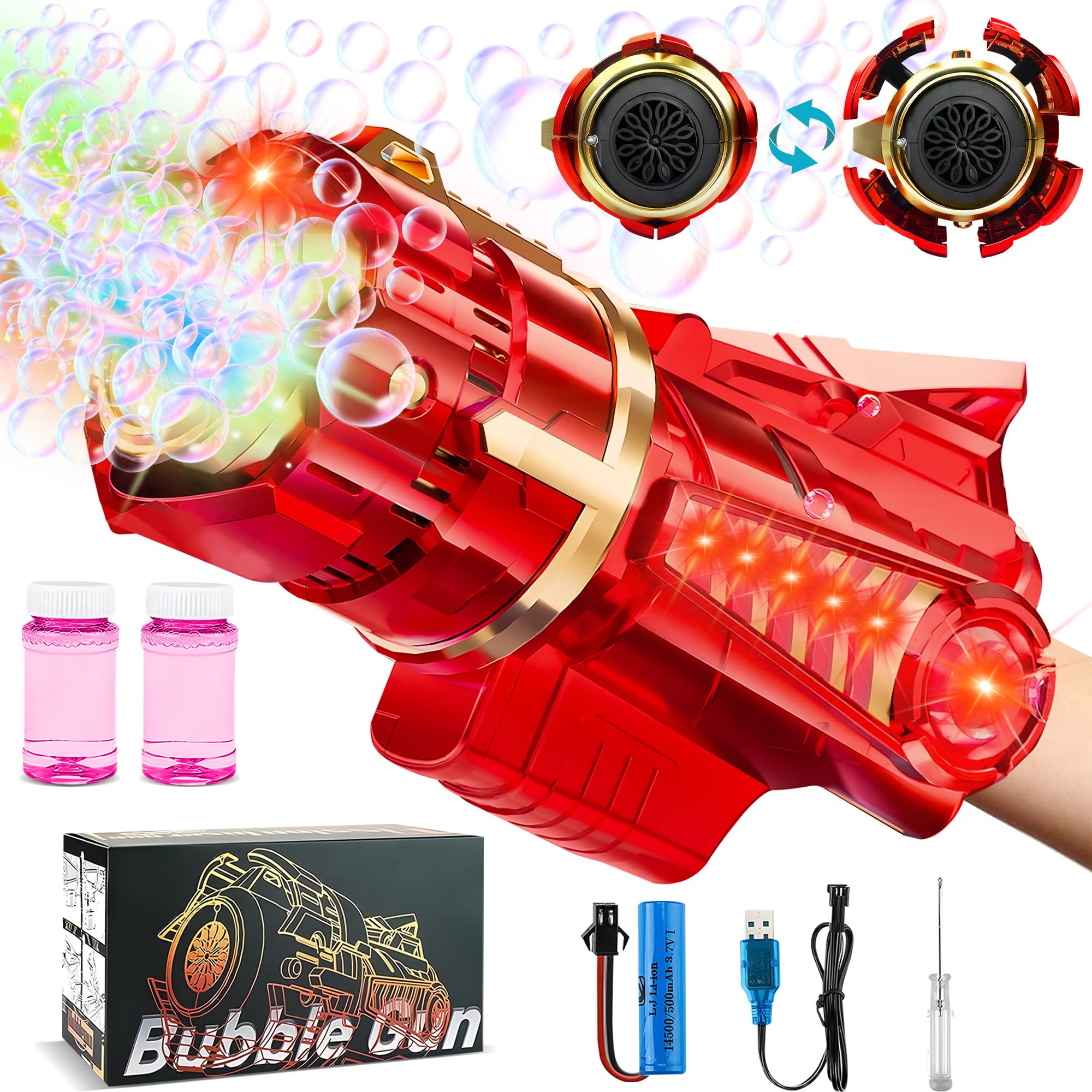 Amazon.com: ROHSCE Bubble Machine Gun, Automatic Bubble Blaster for ...