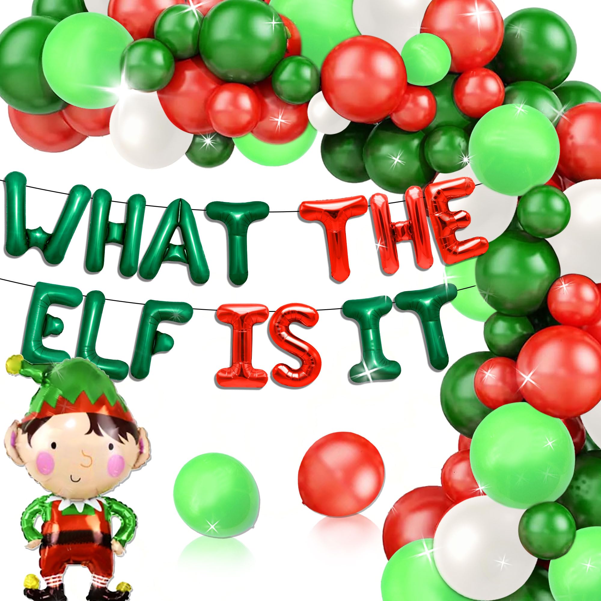Amazon.com: 22Pcs Elf She or He Balloons What The Elf Is It Decoration ...