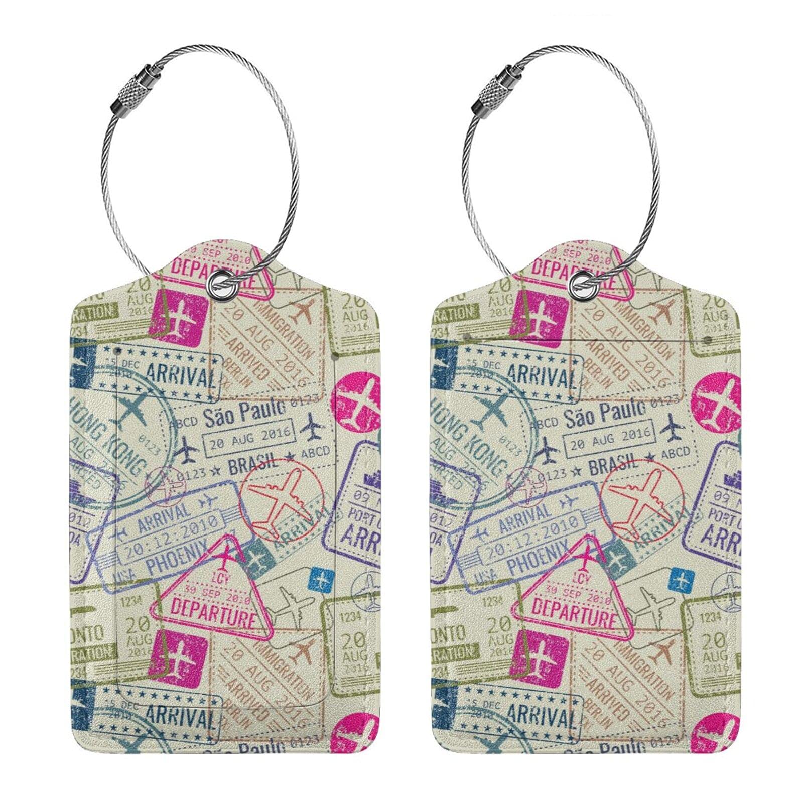 Passport Stamp Travel Country Border Aircraft Luggage Tag With ...
