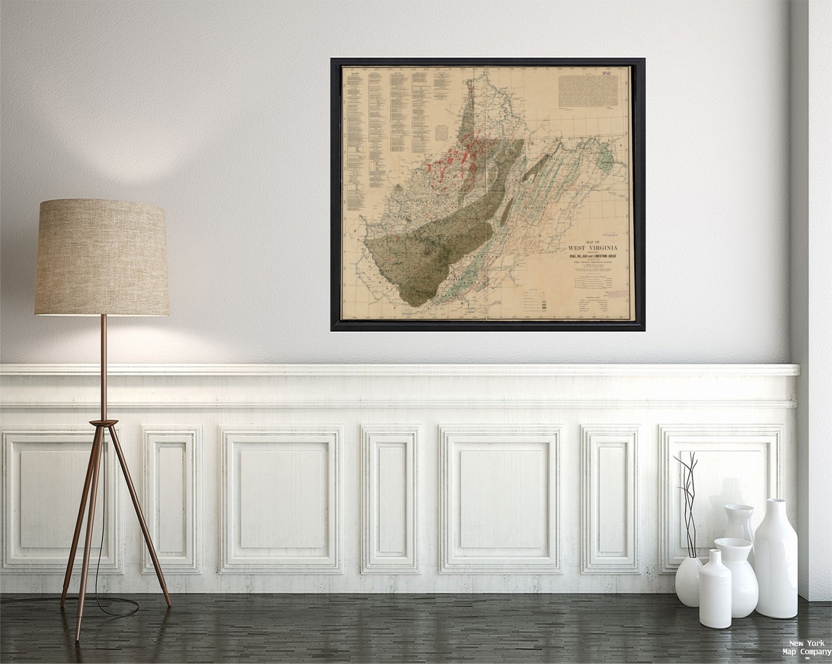 Mapa Del Oeste De Virginia Occidental