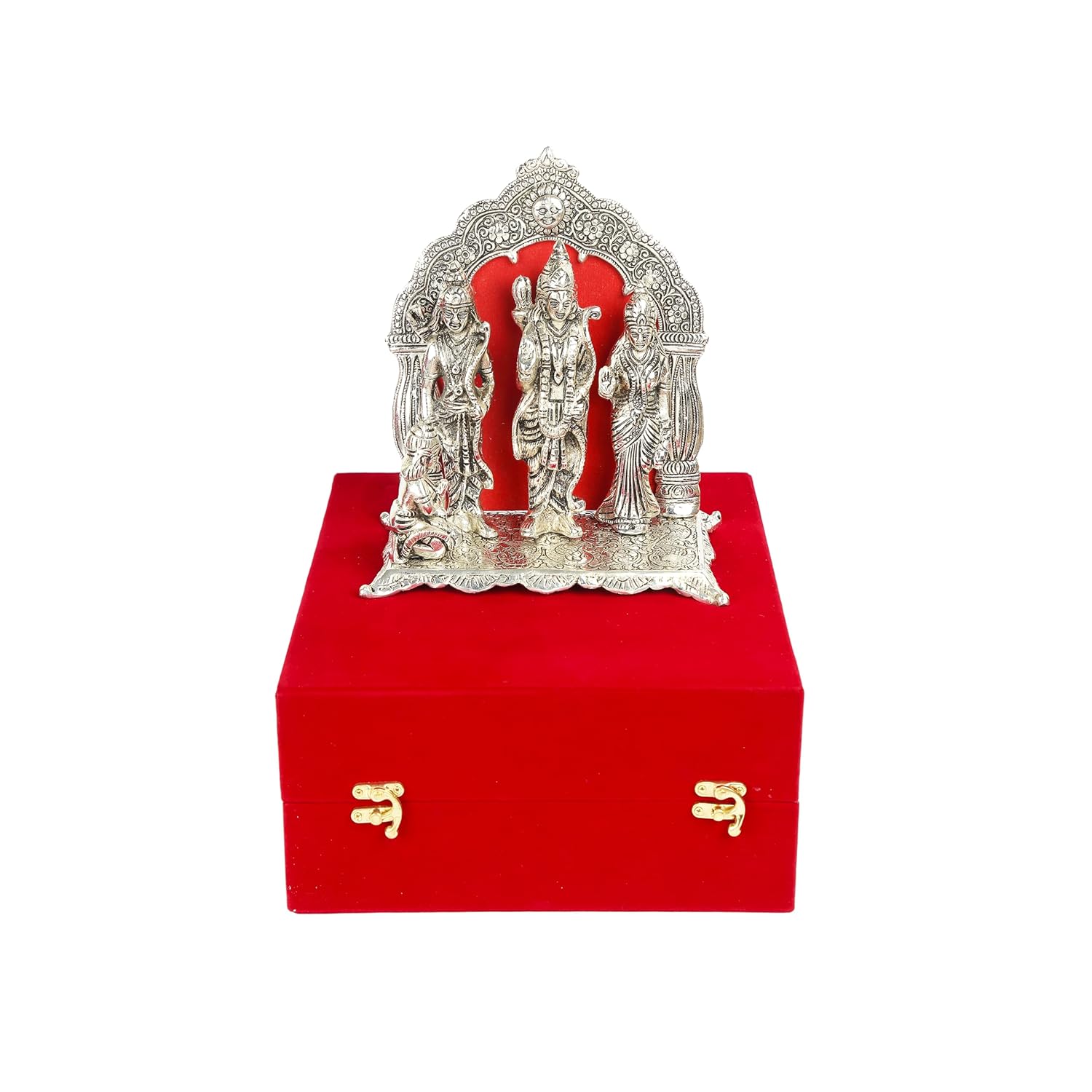 Buy RKONECT Silver Ram Sita Laxman Hanuman Murti | Religious Statue ...