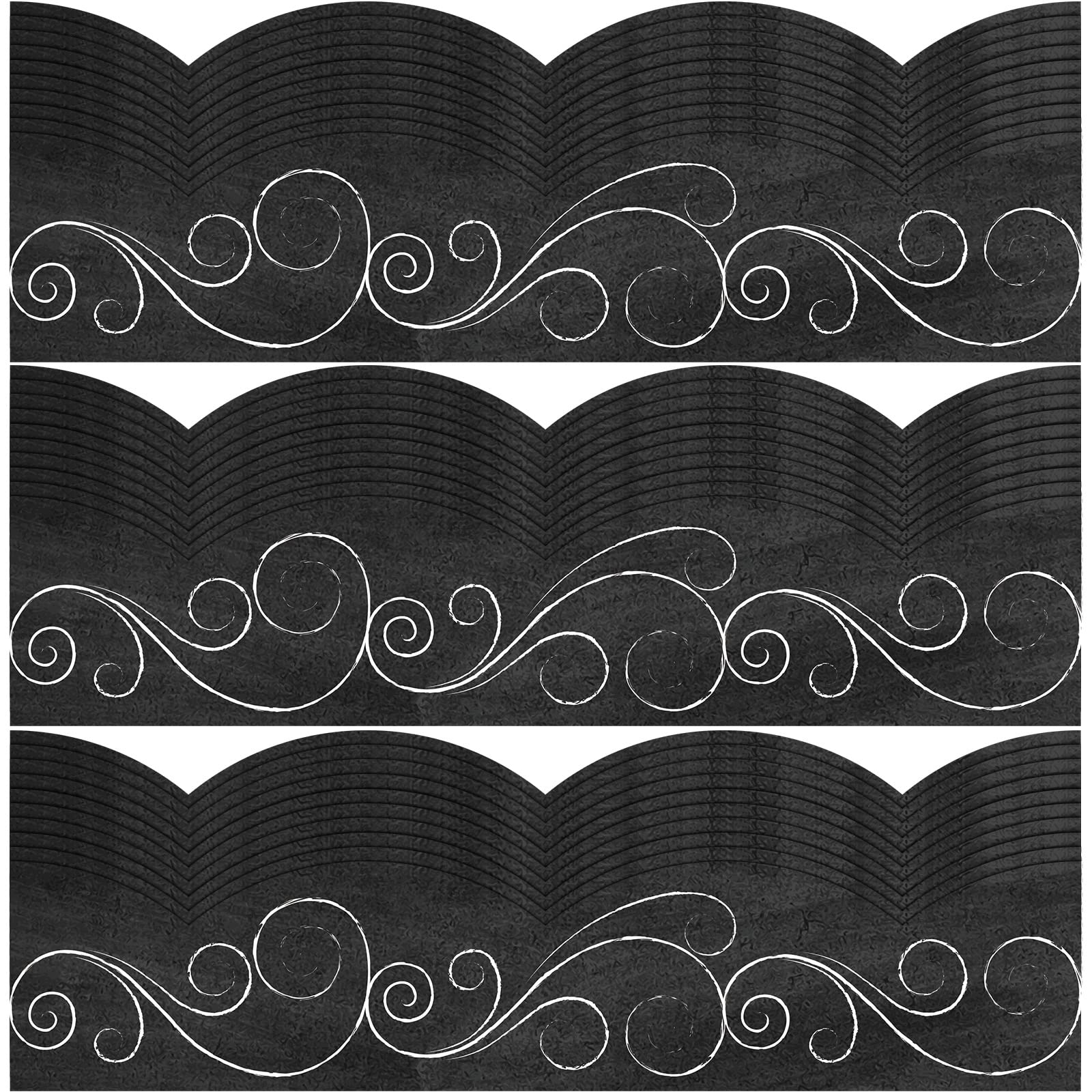 Black Swirl Design Border