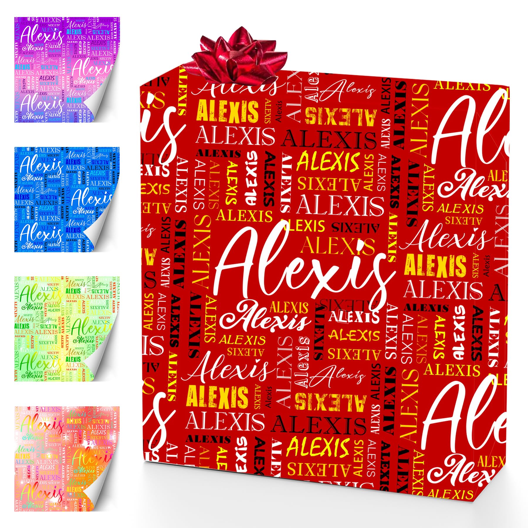 Amazon.com: Custom Wrap Paper Roll With Name Wrapping Paper Rolls for ...