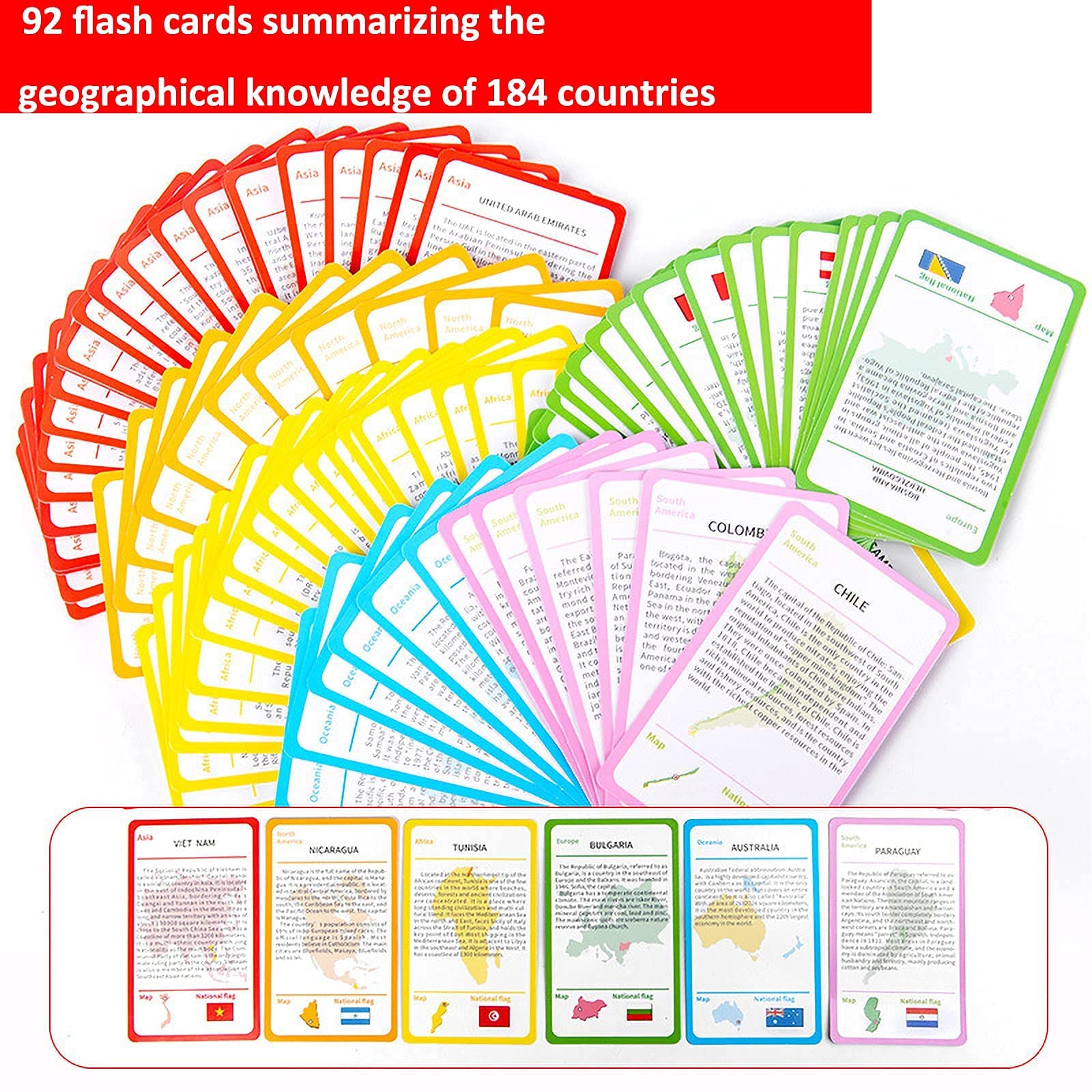 ExBePe World Map Magnetic Wooden Jigsaw Puzzles for Kids with Country ...