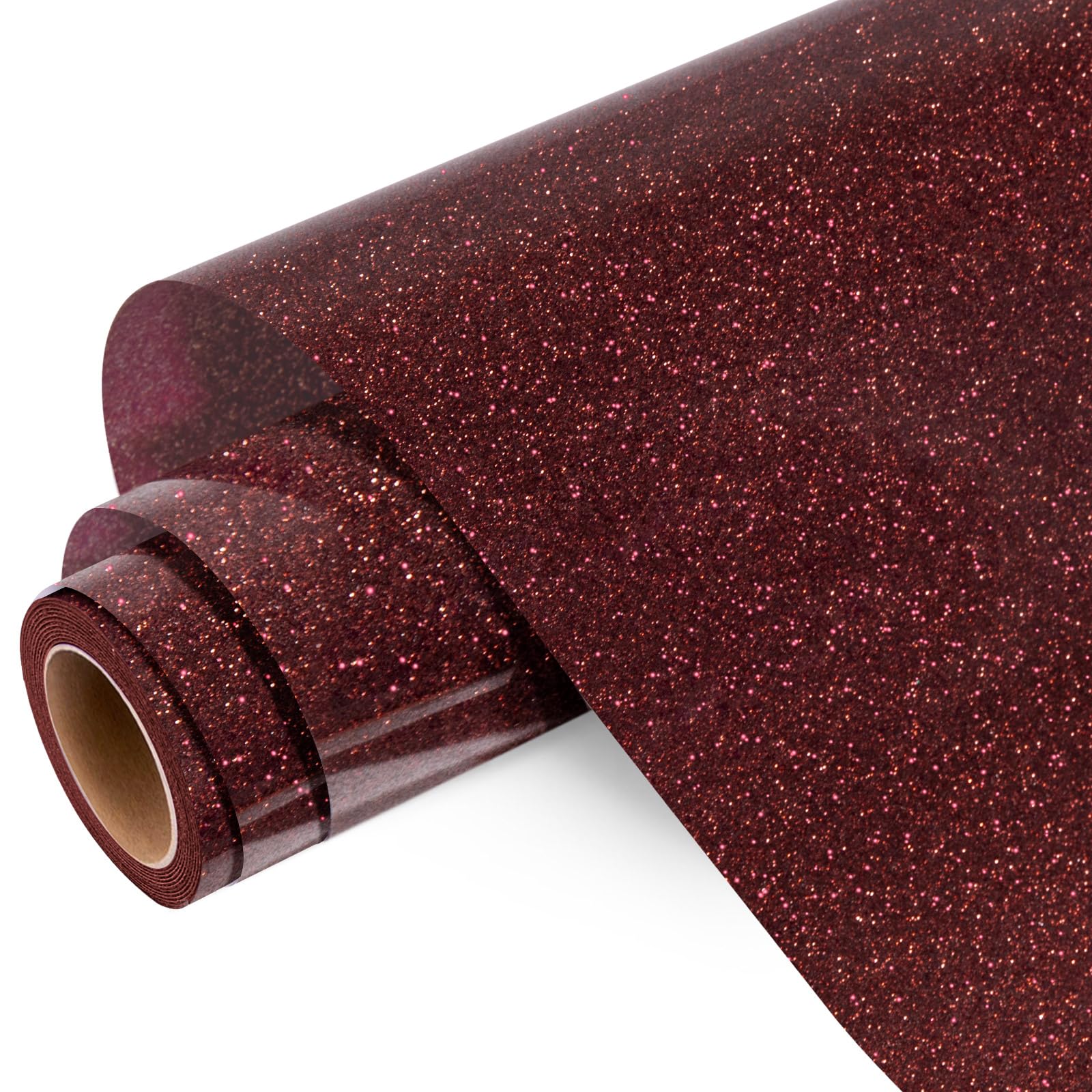 Amazon.com: WRAPXPERT Maroon Glitter Heat Transfer Vinyl Roll ...