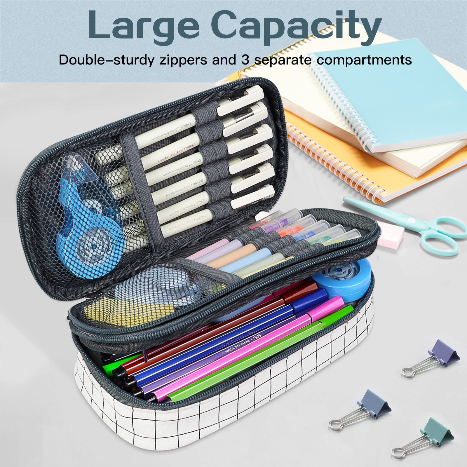 Snapklik.com : Large Pencil Case, 2022 Upgraded Big Capacity Pencil ...