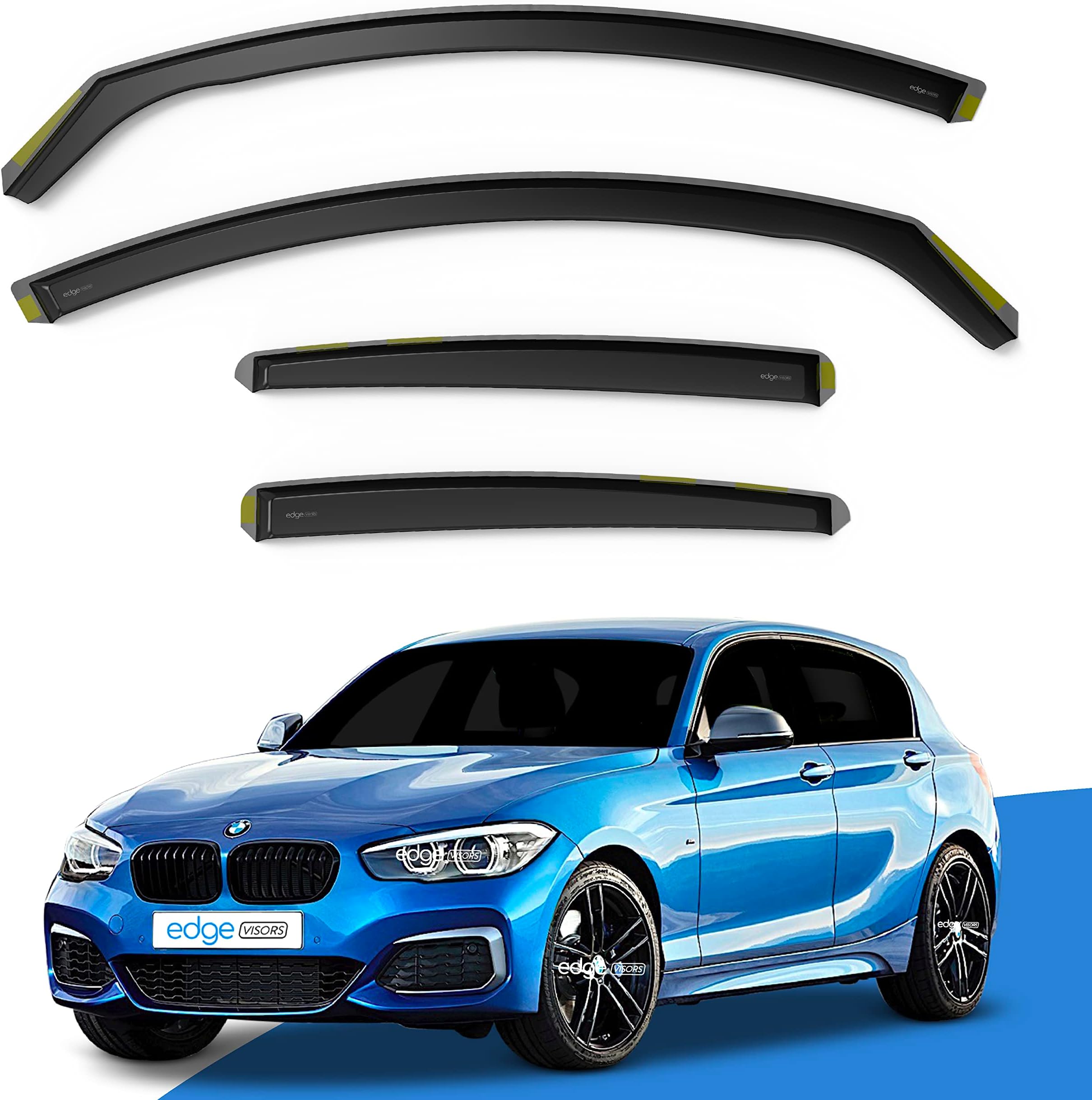 EdgeVisors Wind Deflectors Set Fits: BMW 1 Series F20 2011-2019 5 Door ...
