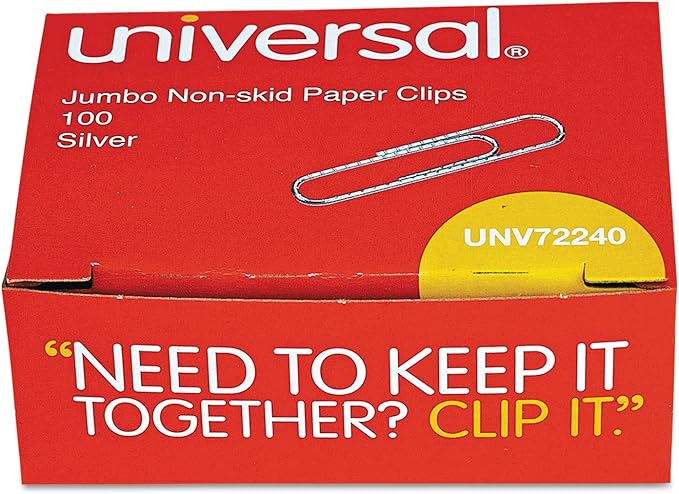 Amazon.com : Universal Paper Clips - 100 per box, 10 boxes per package ...