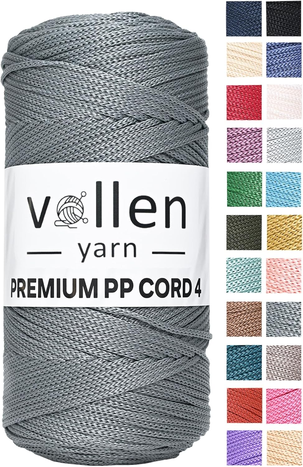 Amazon.com: VollenYarn 2mm Polyester Macrame Cord,251 yds,Crochet ...