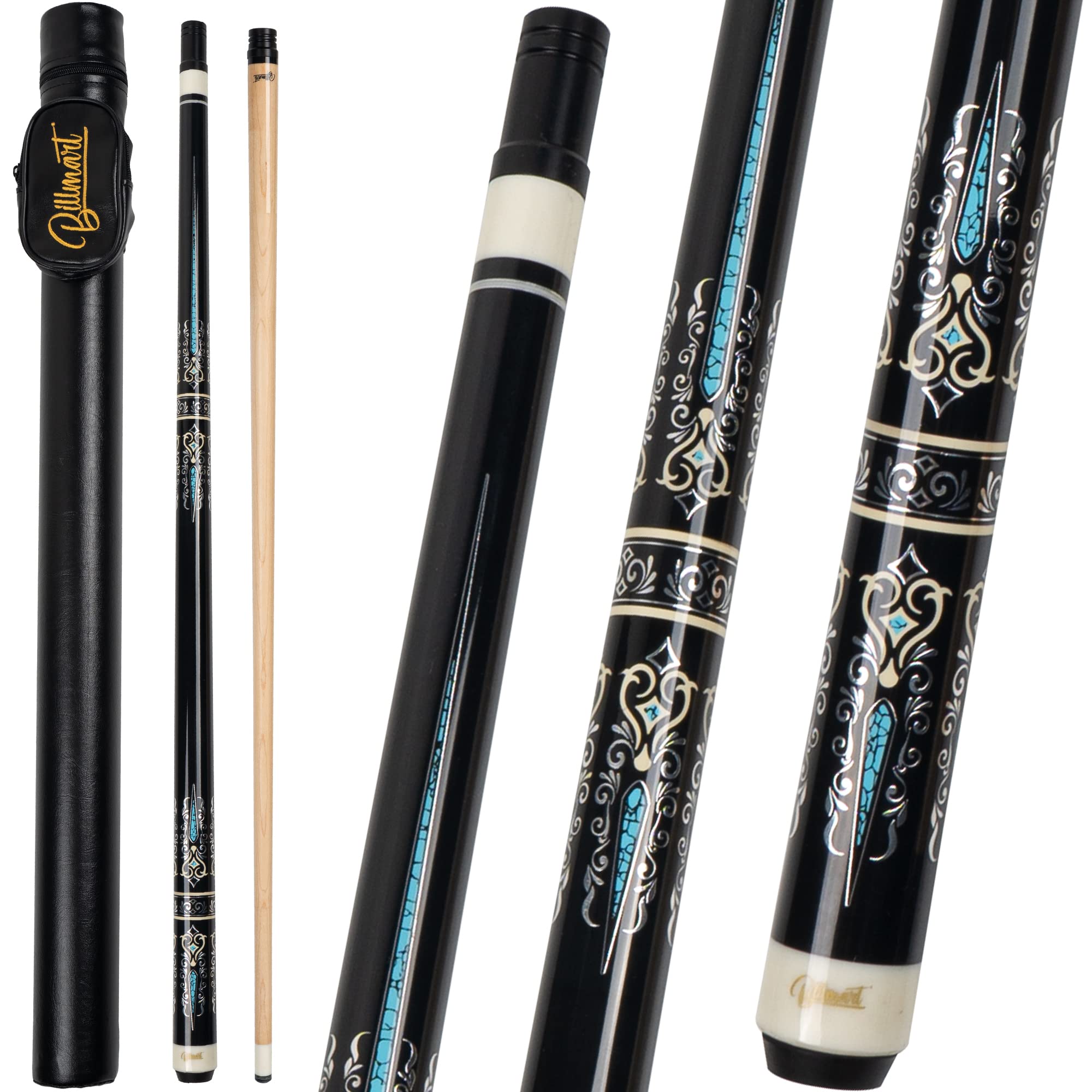 Billmart Pool Cue Stick, Low Deflection Shaft Billiard Cue Sticks with ...