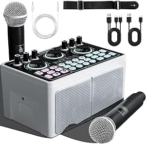 SINWE Karaoke Machine, Audio Interface Bluetooth Speaker All-in-One ...
