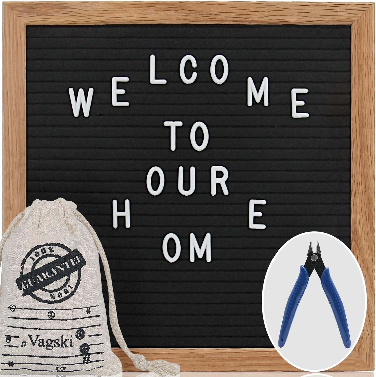 Amazon.com : Letter Board - 10'' x 10'' Black Felt Letter Board Sign ...