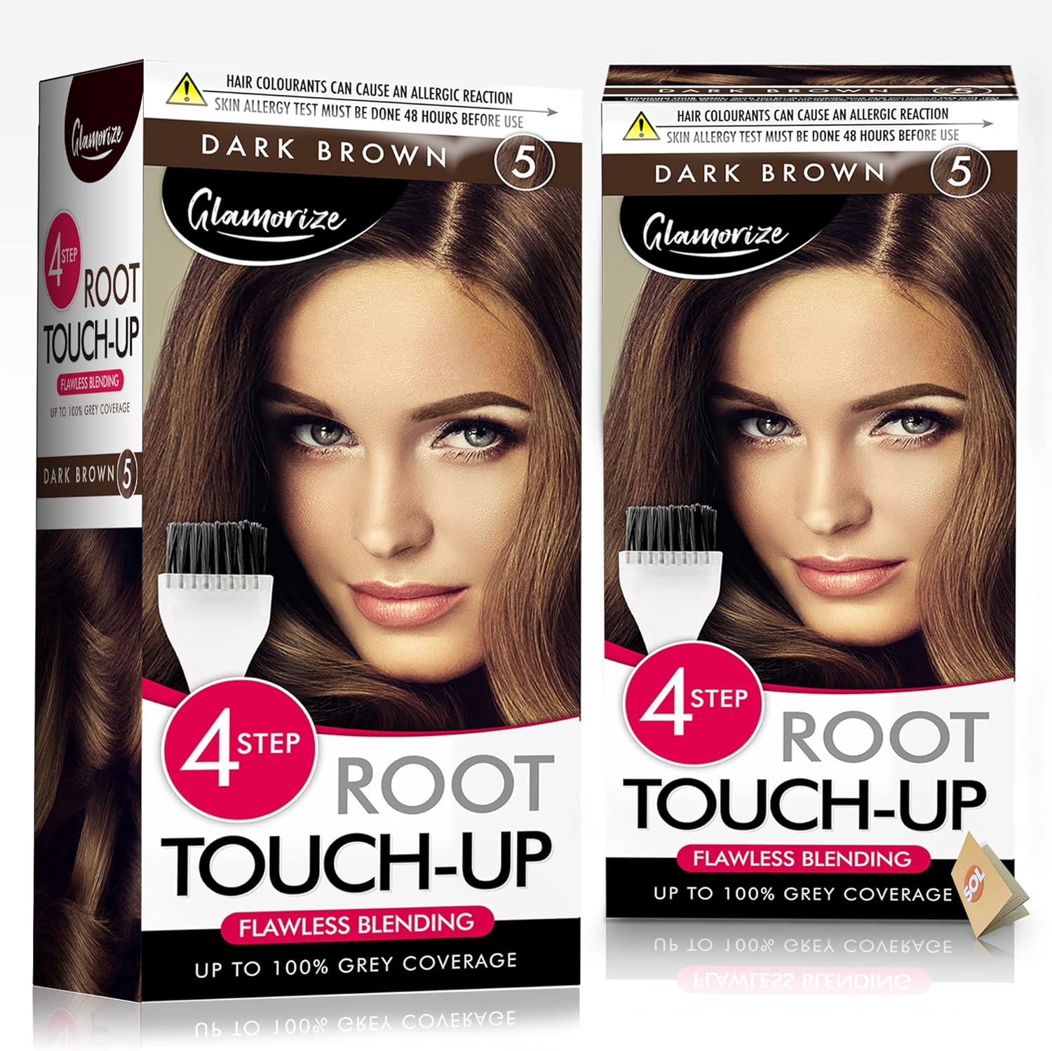 2pk Root Touch Up Medium Brown Hair Dye No.5 | Dark Brown Root Touch Up ...