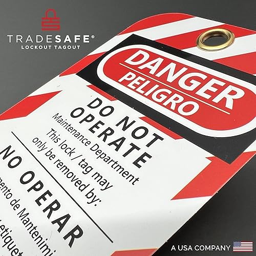 Snapklik.com : TRADESAFE Bilingual Lockout Tagout Tags - Peligro No ...