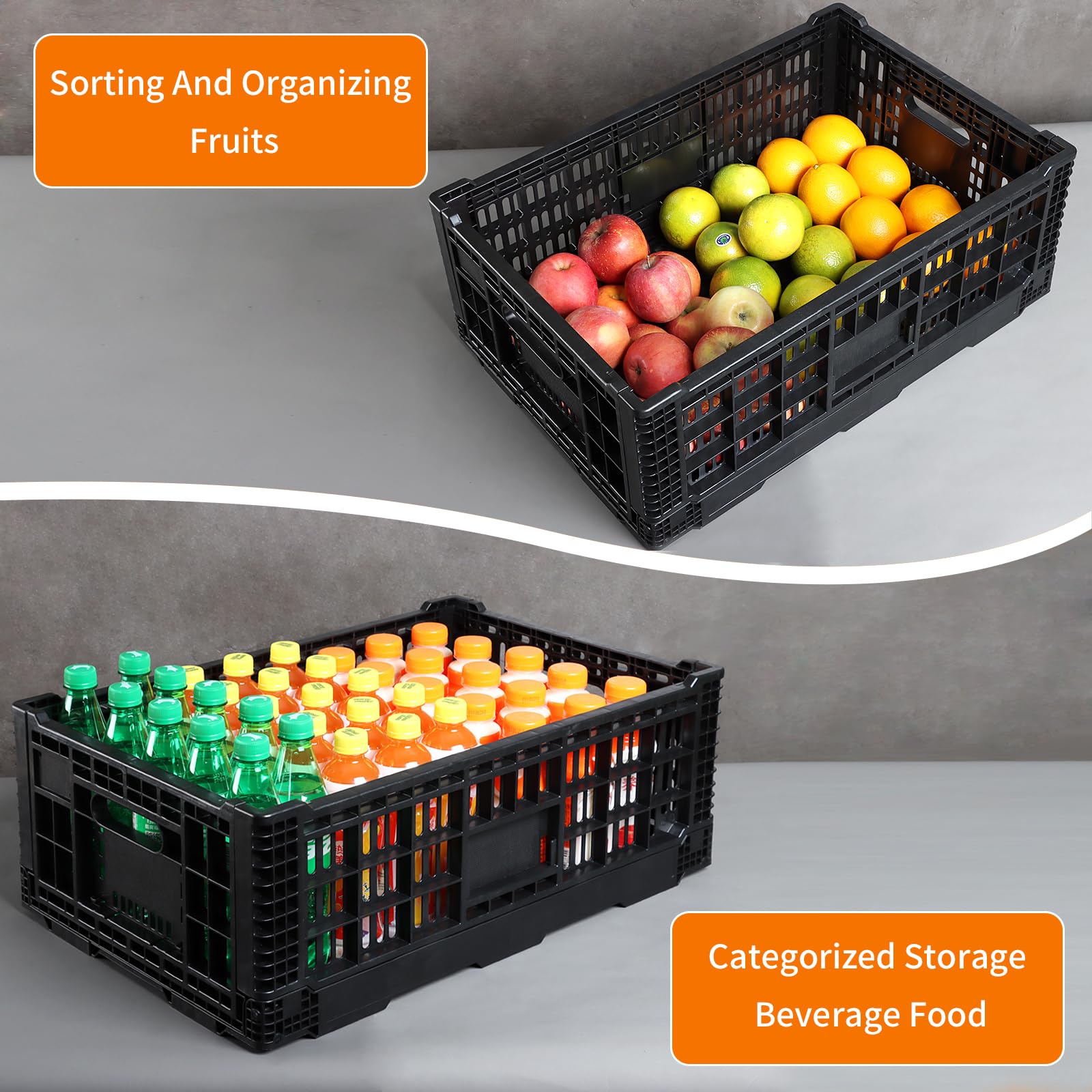 Snapklik.com : Collapsible Storage Bin Containe52 Liter Transferheavy ...