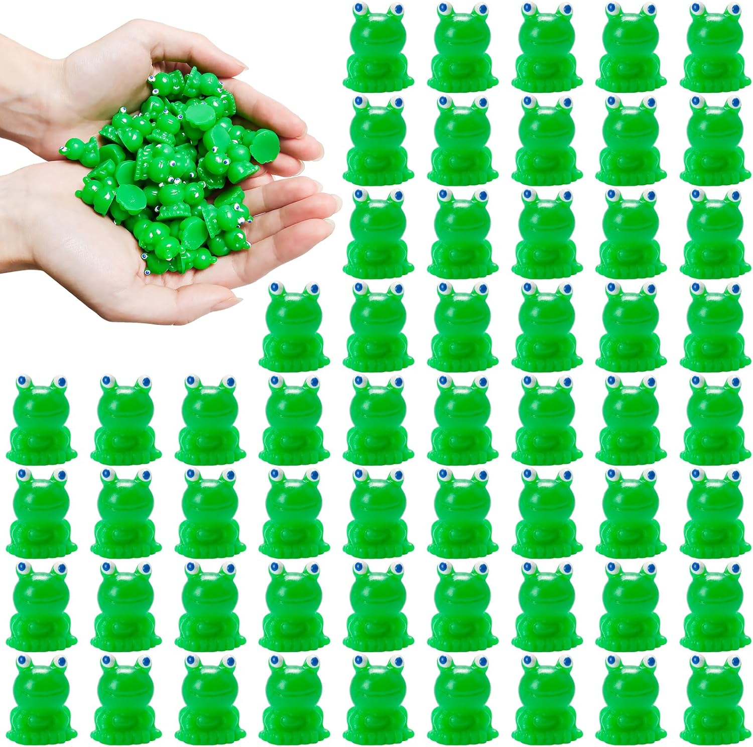 Amazon.com: Exasinine 200 Pcs Resin Mini Frogs Green Frog Miniature ...