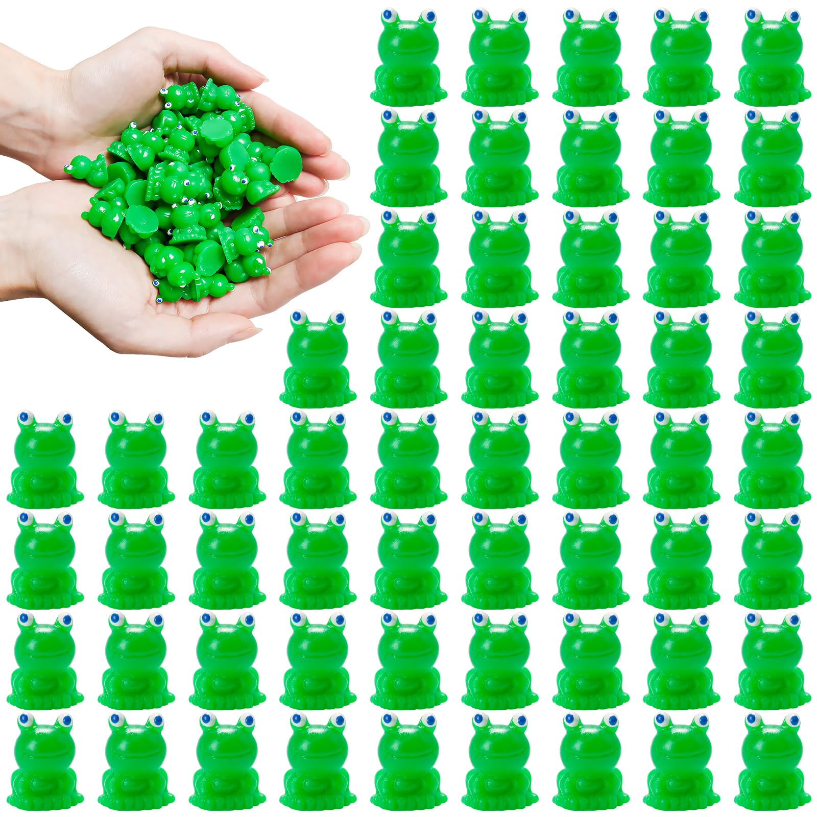 Snapklik.com : Exine 200 Pcs Resin Mini Frogs Green Frog Miniature ...