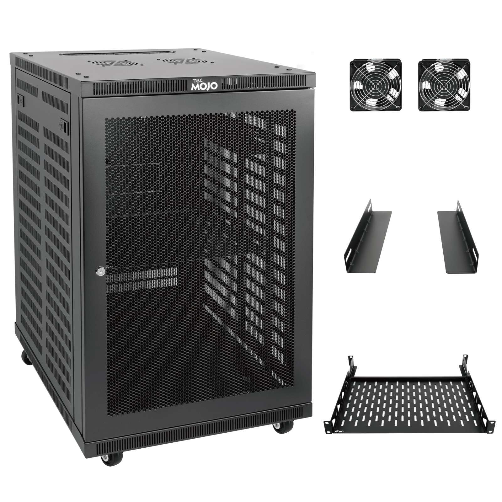 Amazon.com: Tecmojo 18U Wall Mount Rack,18U Rack 23.6 Inch Depth,Hold Up to 176 Lbs,Server Rack ...