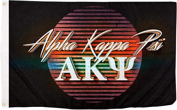 Amazon.com : Alpha Kappa Psi 80's Letter Fraternity Flag Banner 3 feet ...