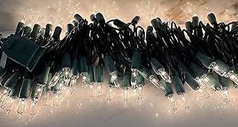 400CT Rice Bulb String Light, 88FT Indoor/Outdoor, Warm White Color ...