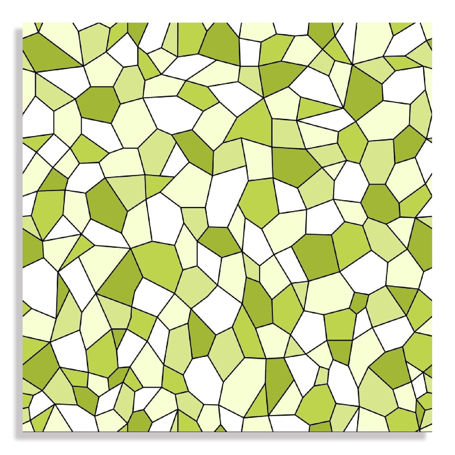 Snoogg Canvas Wall Art Painting Abstract Green Blocks Pattern UnFramed ...