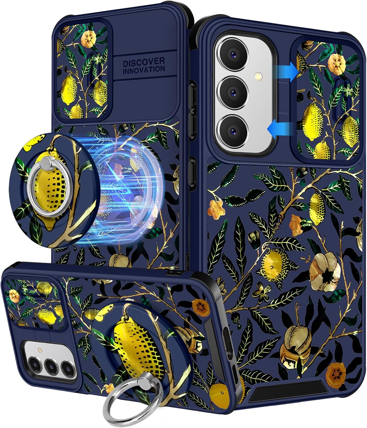 Amazon.com: Buleens for Samsung Galaxy S24 FE Case - with Ring Stand & Camera Cover Aesthetic ...