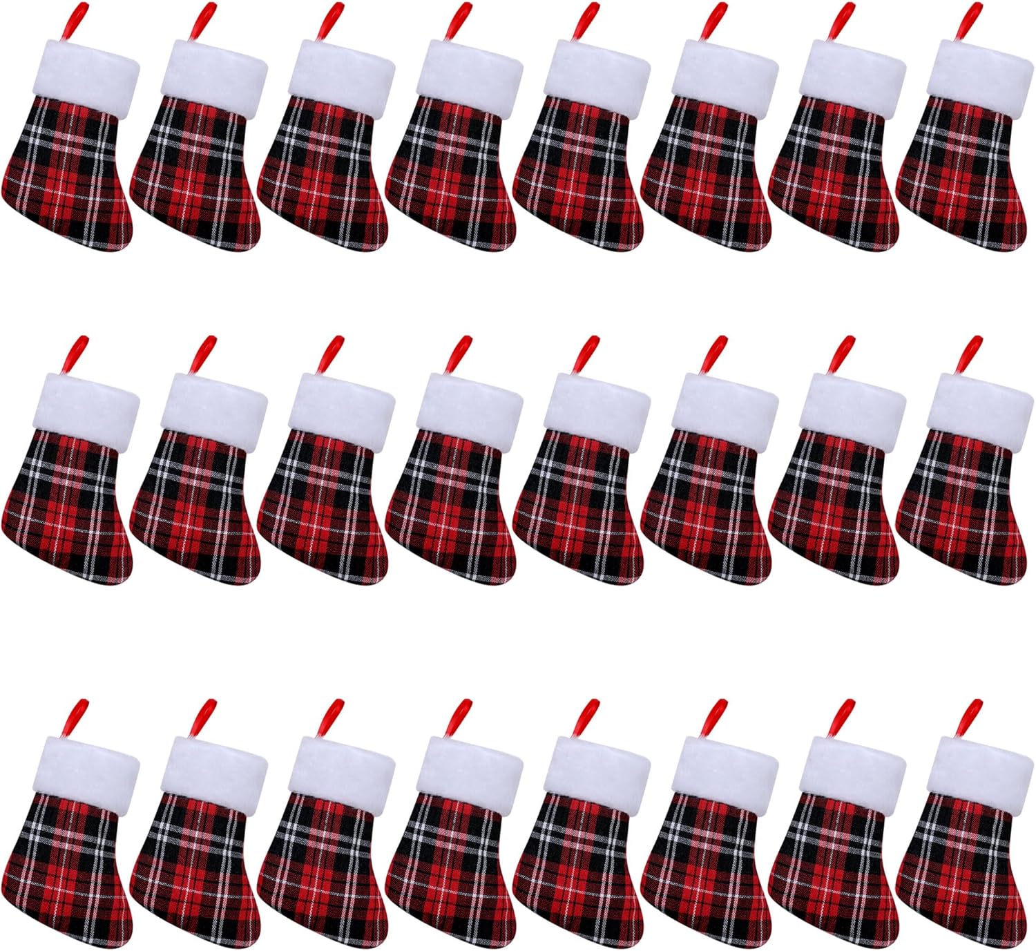 Amazon.com: Udonf 24PACK Christmas Mini Stockings,7 Inch Double Sided ...