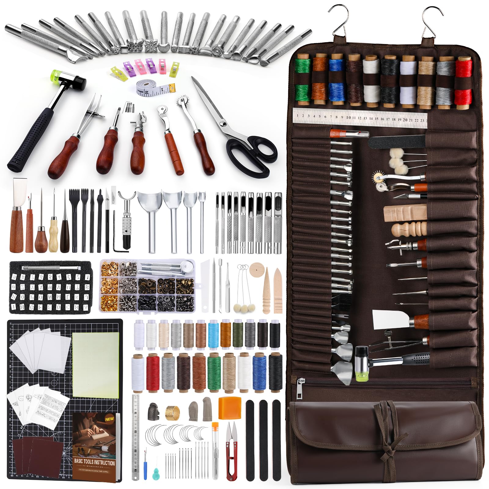 Amazon.com: BAGERLA 315PCS Leather Craft Tools, Upgraded Leather Tools ...