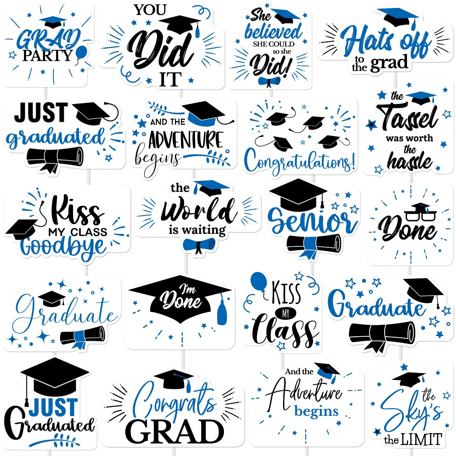 Buy 2022 Graduation Photo Props and Table Centerpieces (20 Count ...