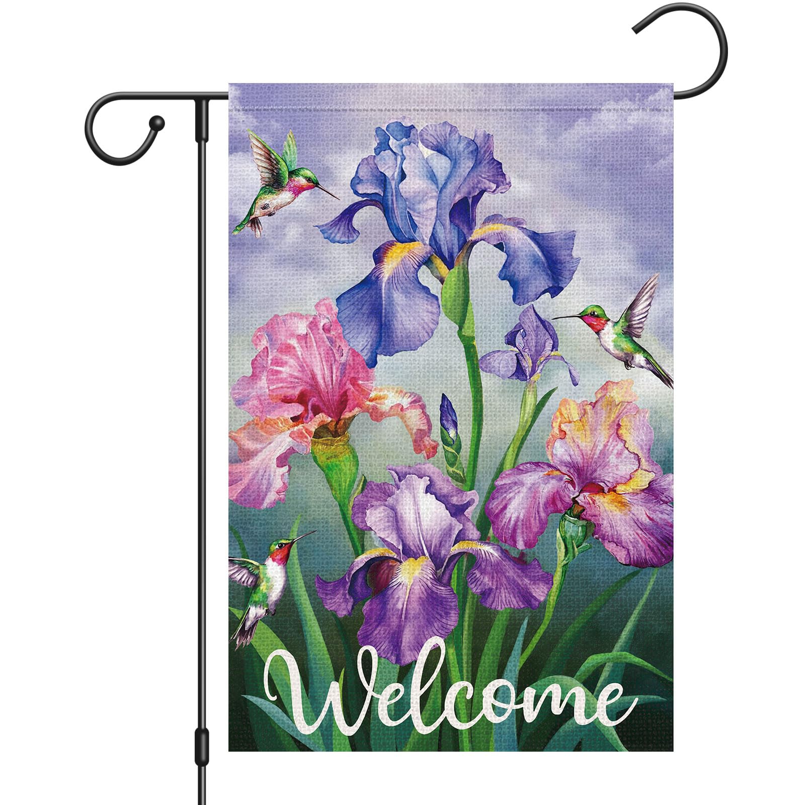 Amazon.com : Heyfibro Welcome Spring Summer Garden Flag 12x18 Inch ...