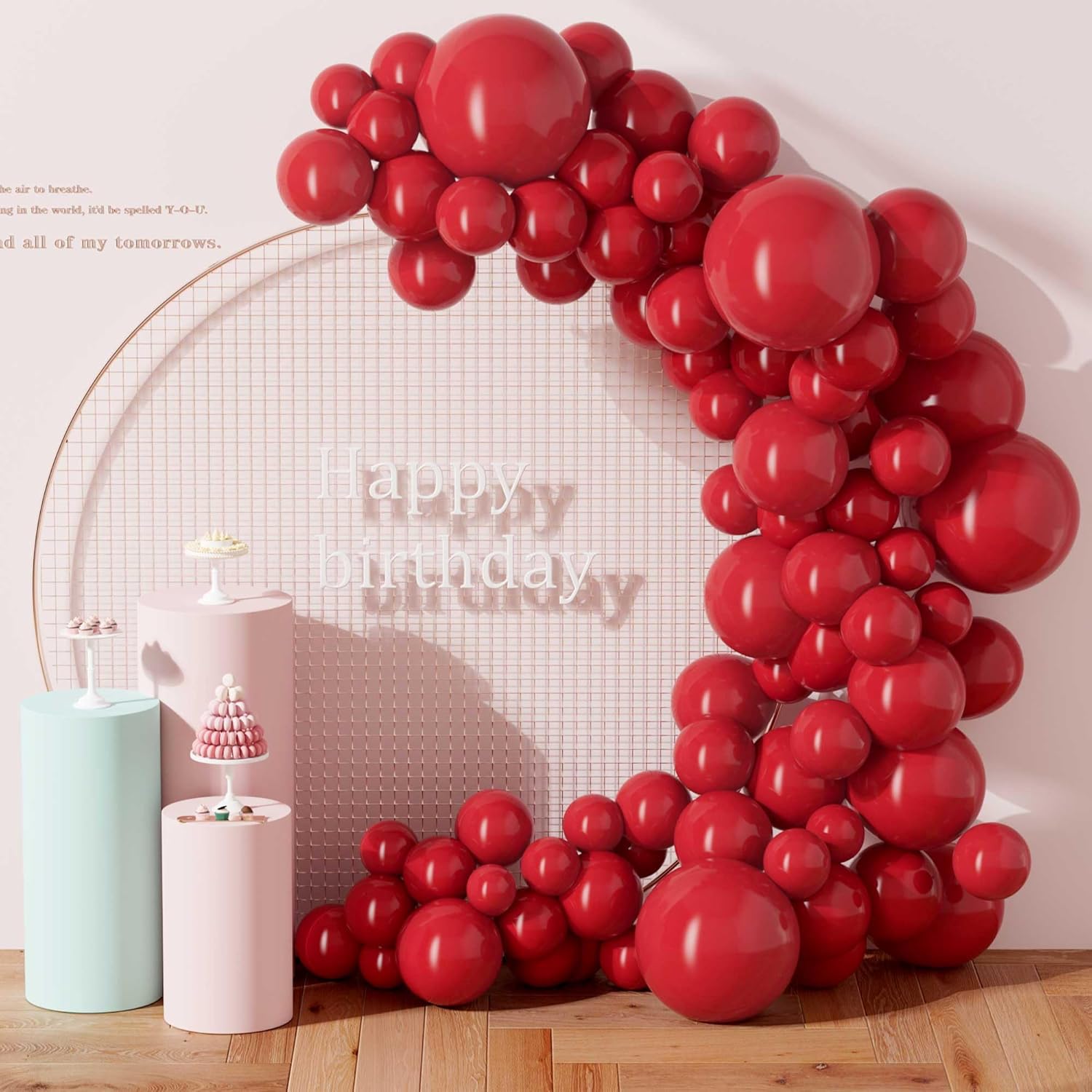 Amazon.com: DECOCKRAT 130PCS Ruby Balloons, Latex Balloons Different ...