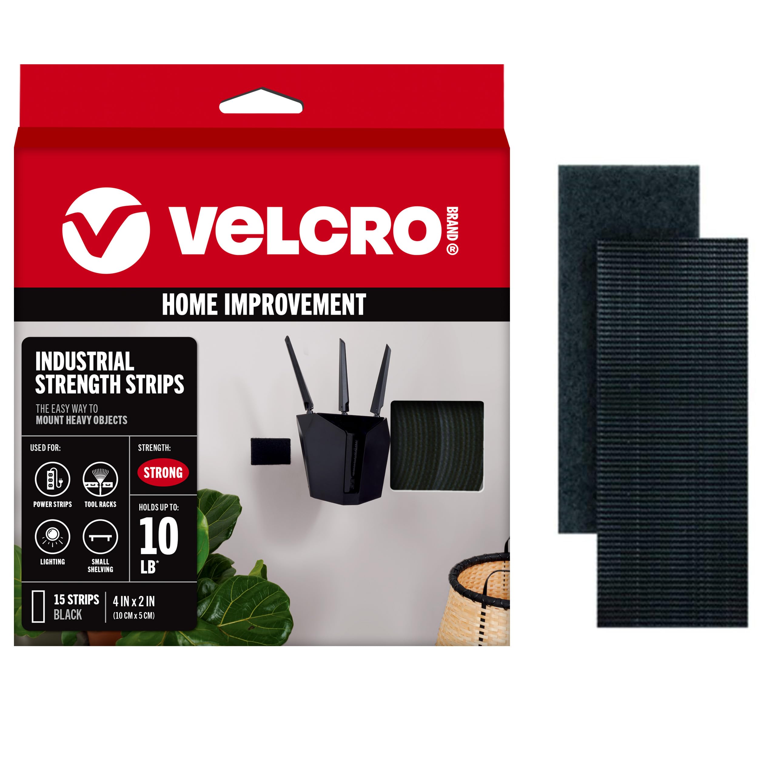 Amazon.com: VELCRO Brand Heavy Duty Strips with Adhesive | 15 Sets ...