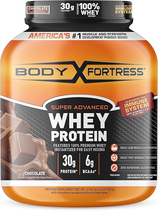 Amazon.com: Body Fortress Super Advanced Whey Protein Powder, Chocolate ...