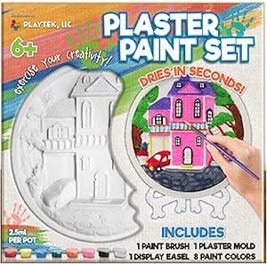 Amazon.com: Playtek Plaster Art Kits Crafts, HOUSE : Toys & Games