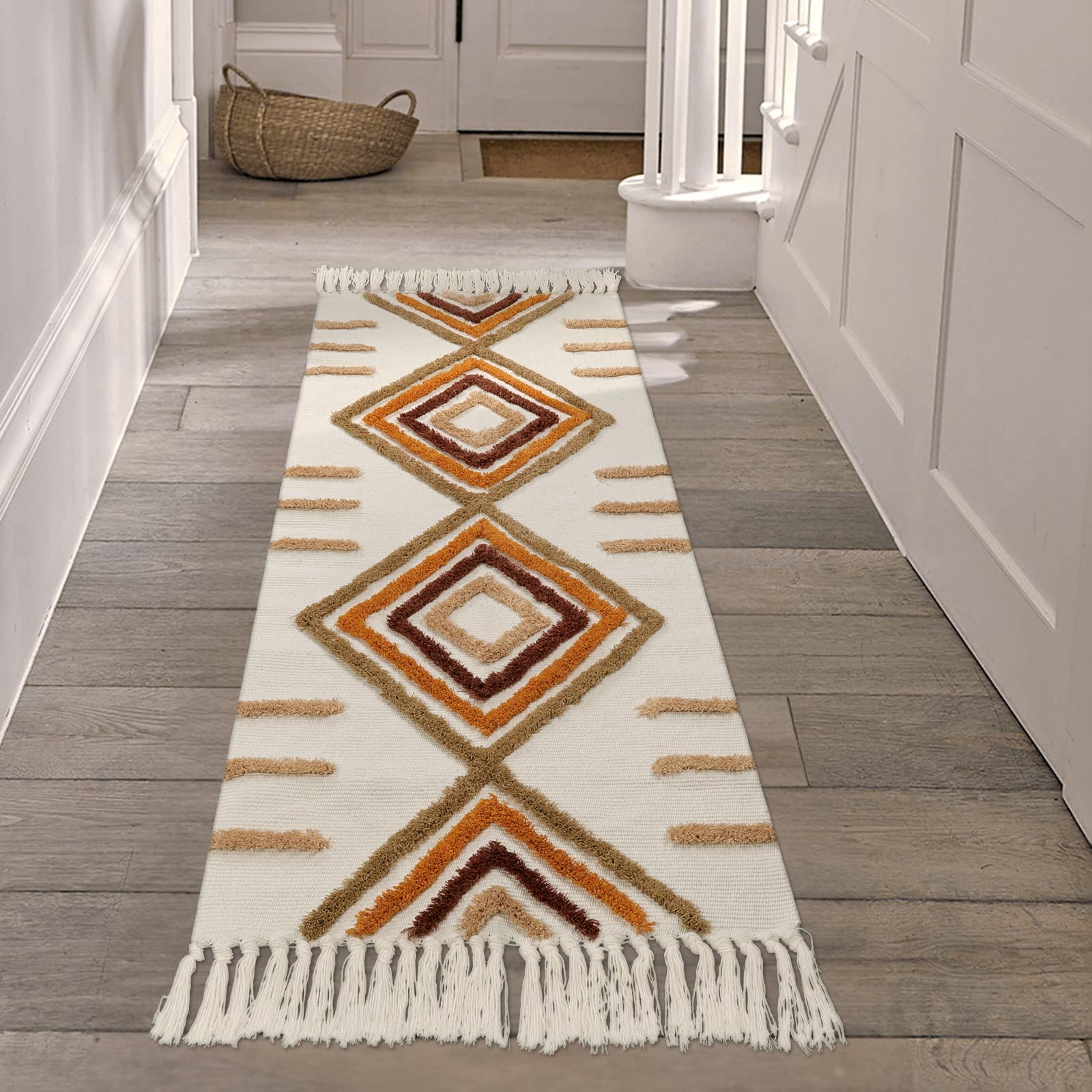 Amazon.com: Uphome Boho Runner Rug 2'x5' Washable Woven Tufted Kitchen ...