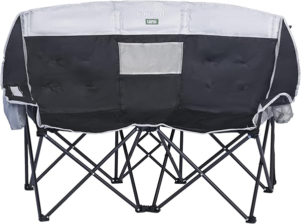Amazon.com: SunnyFeel Folding Double Camping Chair, Oversized Loveseat ...