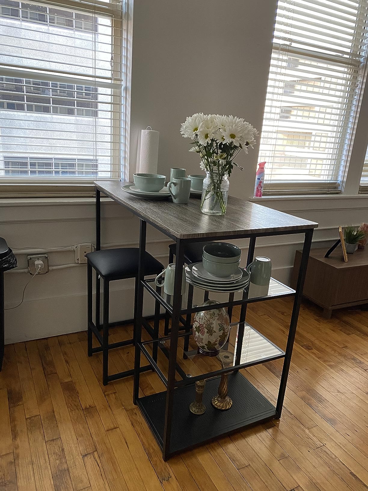 $25/mo - Finance VECELO Kitchen Dining Room Table Sets for 4, 5 Piece ...
