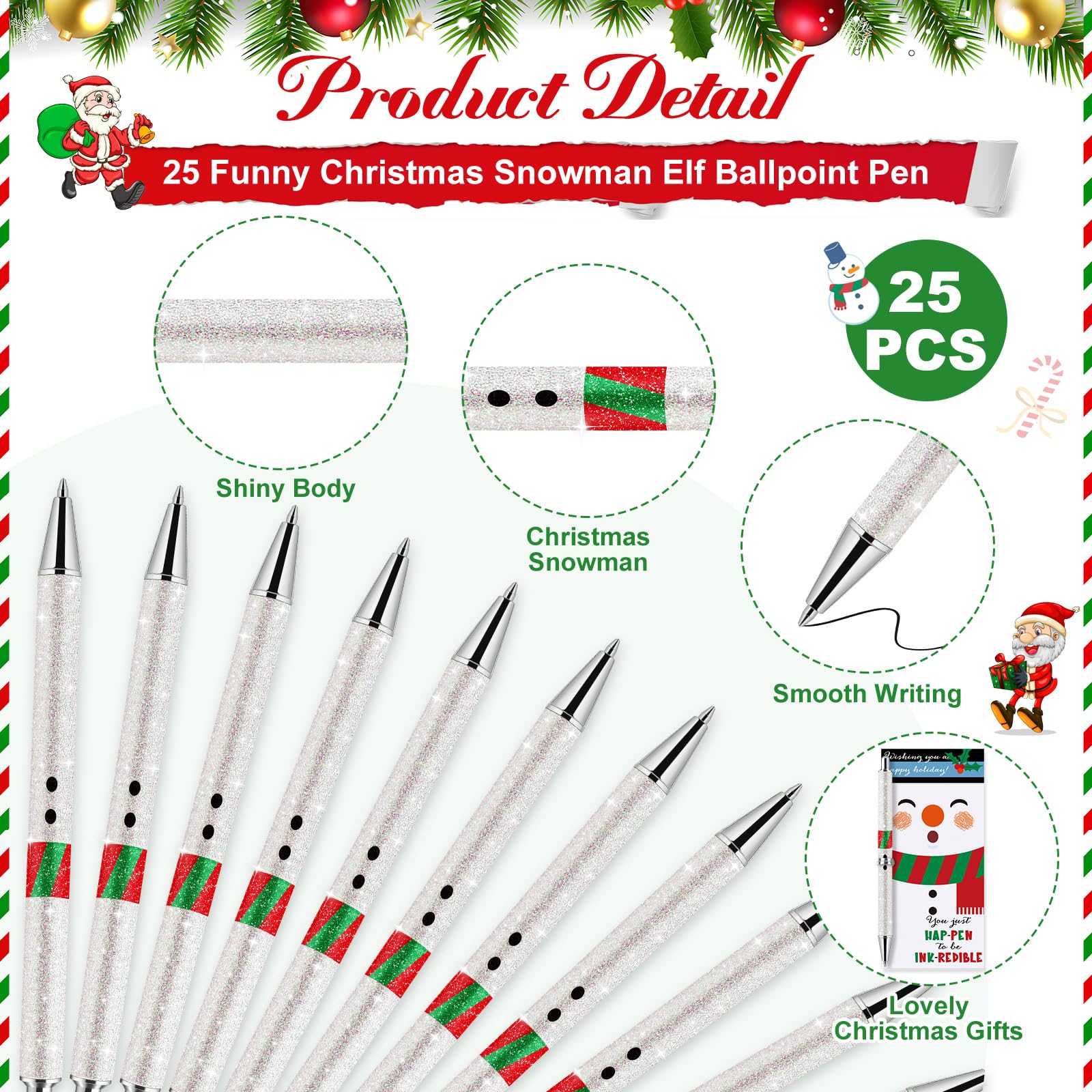 Snapklik.com : Sayglossy 25 Sets Christmas Gifts Bulk Glitter Christmas ...