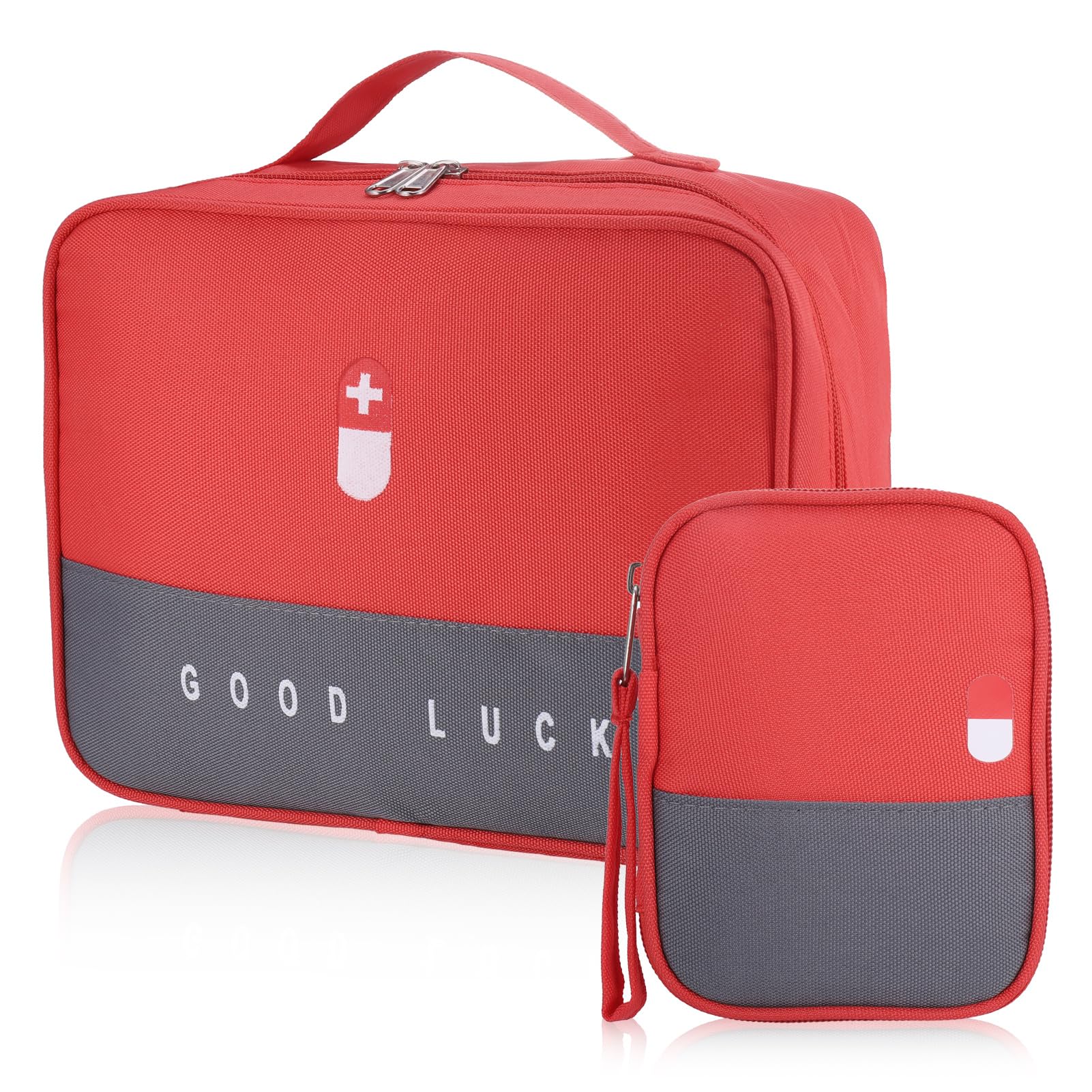 Medicine Bag, Travel Pharmacy Bag, 2 Pieces, Large Capacity, Waterproof ...