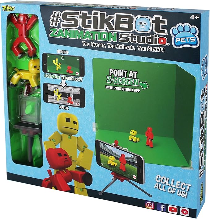 Zing S1009 StikBot Zanimation Studio Pets, Multicolor : Amazon.co.uk ...