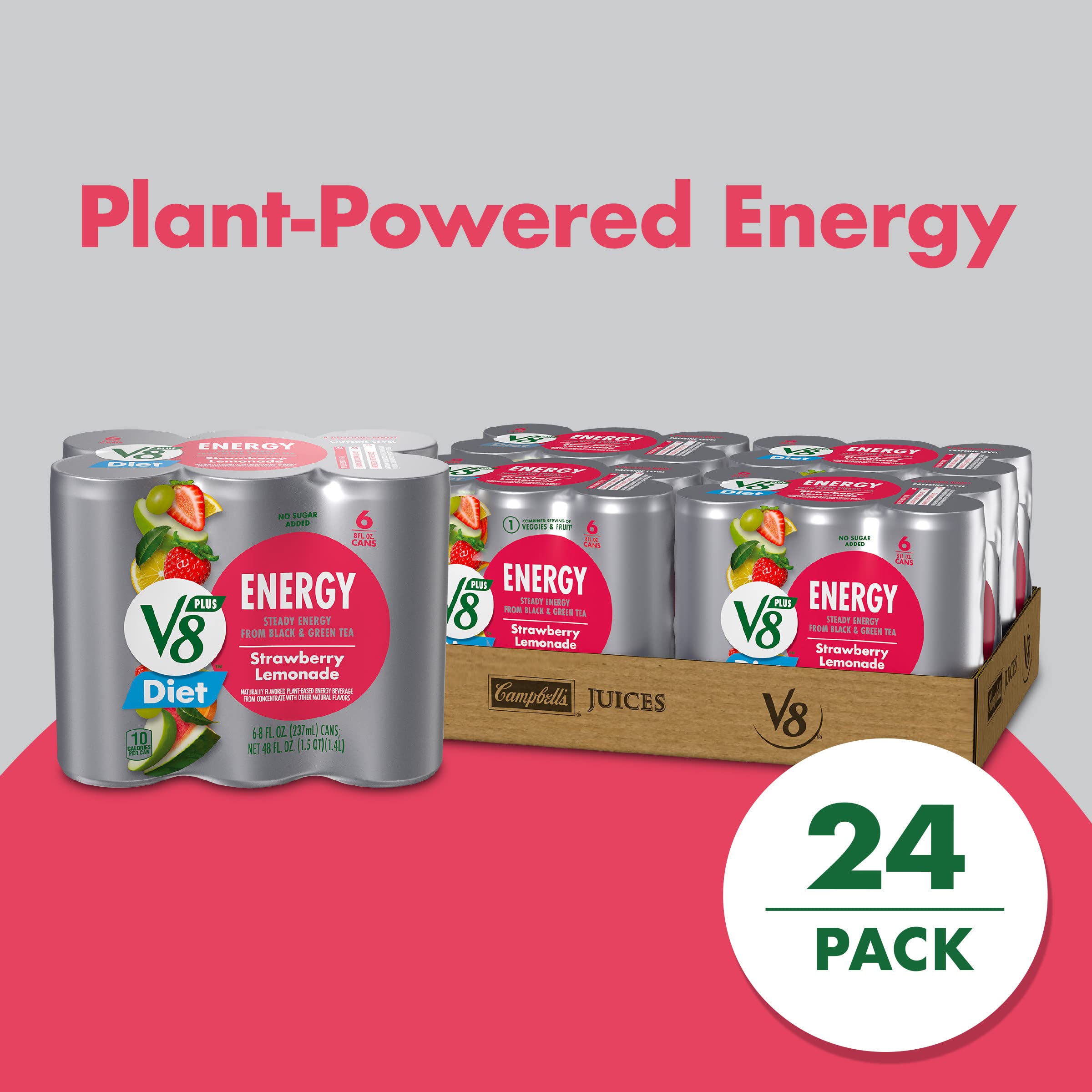 Snapklik.com : V8 +ENERGY Diet Strawberry Lemonade Energy Drink ...